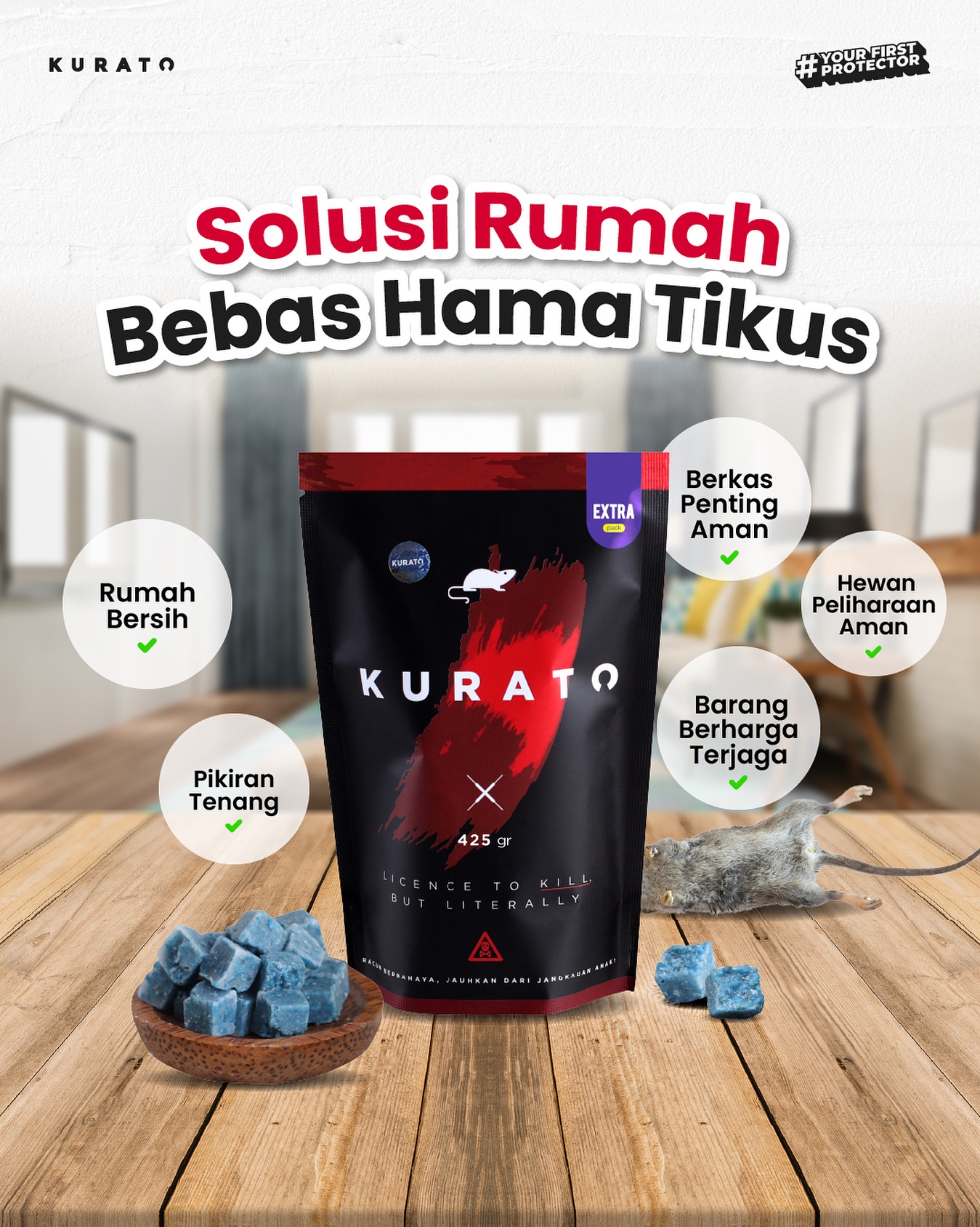 Kurato: Solusi Racun Tikus Premium, Ampuh, dan Terjangkau
